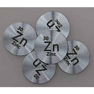 Zinc (Zn) 24.26mm Metal Disc 99.5% Pure for Collection or Experiments
