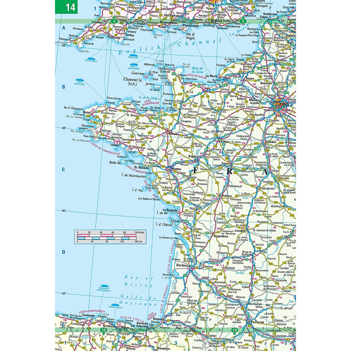 2023 Philip's Easy to Read Multiscale Road Atlas Europe: (A4 Spiral binding)