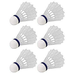Wish Airflow 6000 Badminton Tournament Shuttlecocks – 6 Pack Tube of Durable Nylon Shuttlecocks with Cork Tips – Badminton Birdies for Indoor and Outdoor Play, White