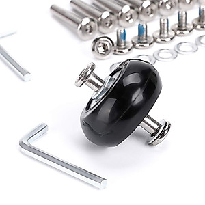 OwnMy 40mm x 18mm Luggage Suitcase Replacement Wheels, Rubber Swivel Caster Wheels Bearings Repair Kits, A Set of 4