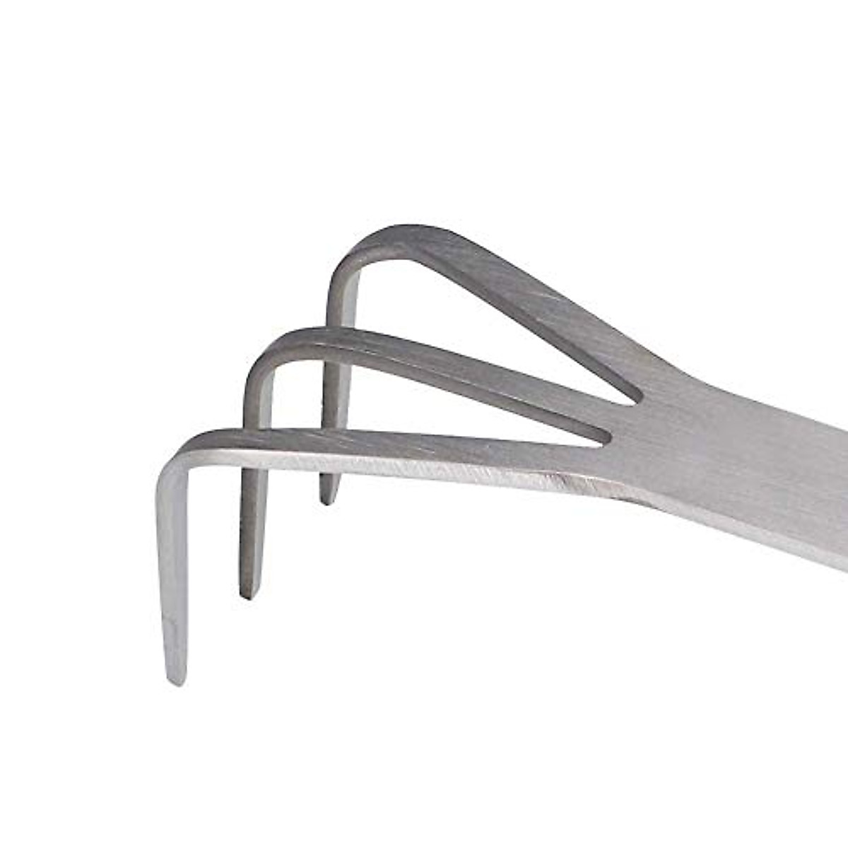Gardening Rake, 2 in 1 Stainless Steel 3-Prong Loosen Soil Bonsai Tree Gardening Tool Root Rake and Spatula Patio Lawn Garden
