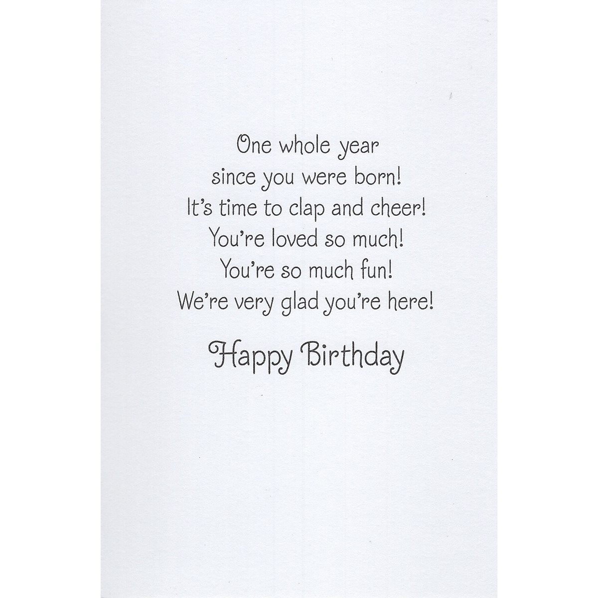 Minnie Mouse Happy 1st Birthday Card - Made in USA - Includes Envelope