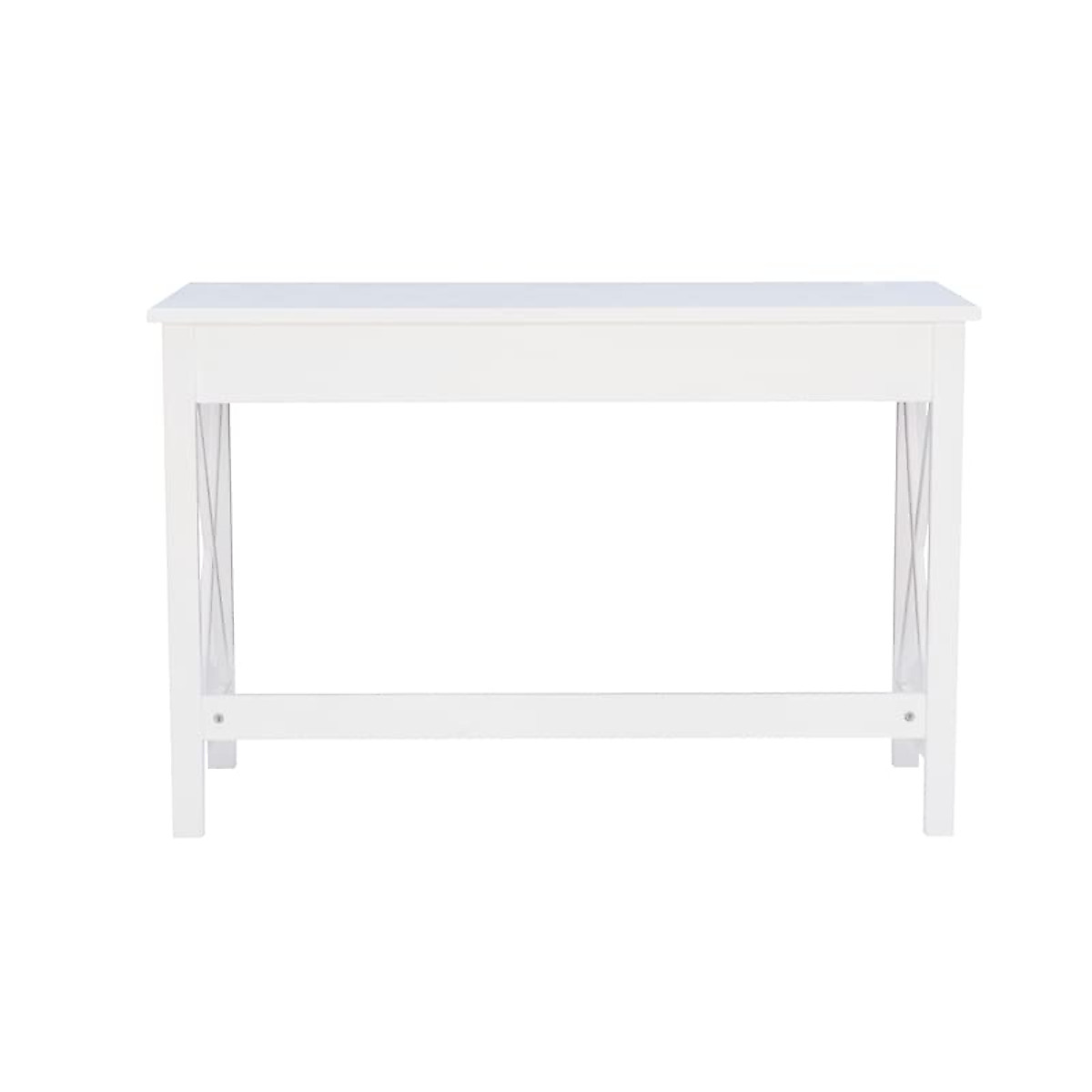 Linon Dalton Wood Laptop Desk in Antique White