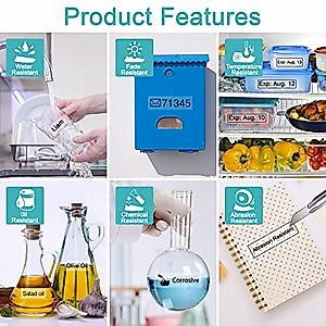 NineLeaf 5 Pack Compatible for Brother P-Touch TZe151 TZ-151 TZe-151 TZ151 1'' 24mm x 8m 26.2ft Black on Clear Laminated Label Tape Labeling use for PT-D600 D600VP E500 E550W P700 P710BT Label Maker