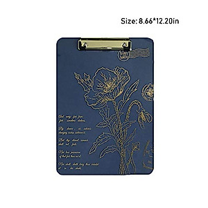 stores Clipboard Word Pad Hangable Design Clipboard Stationery Test Paper Clip Drawing Board Exam Pad Word Board File Clip (Color : D)