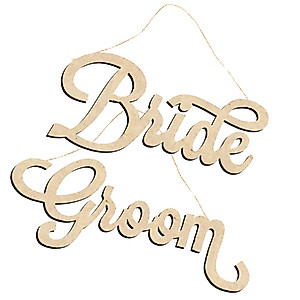 TOYANDONA Bride to be Sign 2pcs Wood Sign Letter Wall Hanging Decoration Wedding Photo Booth Prop