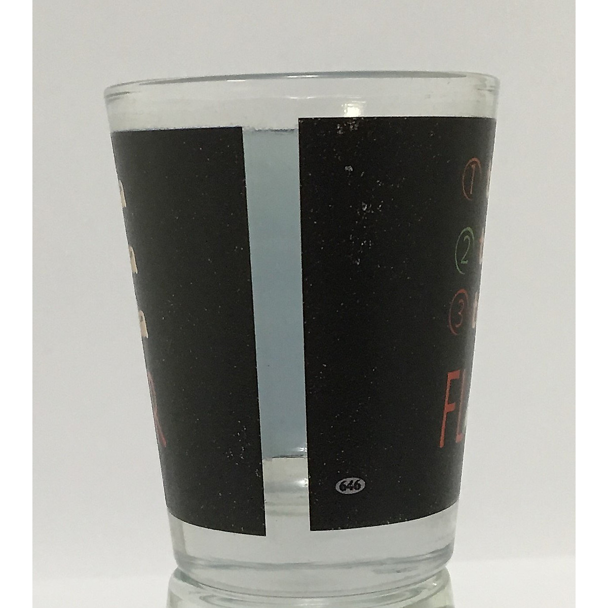 Funny Shot Glass "1 Tequila..2 Tequila..3 Tequila..floor" Full Wrap Around Printing