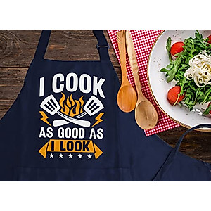 Cooking Gifts for Men, Funny Aprons for Women with Pockets for Kitchen Baking Grill BBQ, Grilling Gifts for Men Chef Dad Mom Husband Wife Father’s Day Birthday