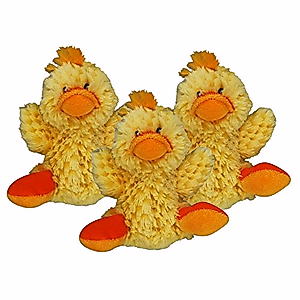 KONG Dr. Noy's Platy Duck Plush Dog Toy [Set of 3]