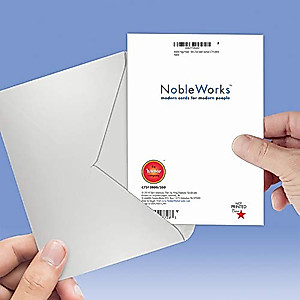 NobleWorks - 1 Funny Women's Birthday Card with Envelope - Cartoon Humor, Stationery Bday Celebration Card for Wife, Women - Midlife Yoga Poses C7312BDG