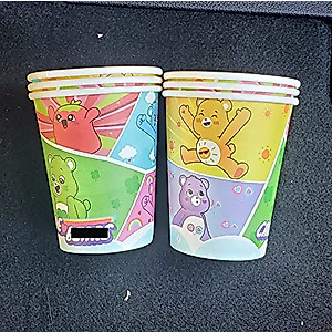 JEWELESPARTY 12PC CAREBEARS CARE BEAR INCLUDES 6PC CAKE PLATES + KIDS CUP PARTY SUPPLIES FAVOR DECORATIONS DECOR THEME IDEA FUN CELEBRATION HAPPY BIRTHDAY FAVO GIFT CENTERPIECE DANCE VIDEO GAME MUSIC