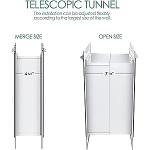 Baboni Pet Door for Wall, Steel Frame and Telescoping Tunnel, Aluminum Lock, Double Flap Dog Door and Cat Door, Strong and Durable (Pets Up to 100 Lb) -Large