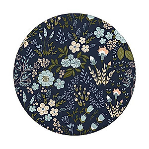 Cute Flower Cool Tropical flowers Floral Blue Pattern Gifts PopSockets PopGrip: Swappable Grip for Phones & Tablets