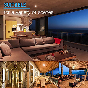 ProPOW Dusk to Dawn Light Bulb, Sensor LED Bulbs Smart Lights Bulb 5W A19 Automatic On/Off, Indoor/Outdoor Lighting Lamp for Porch Garage Driveway Yard Hallway(E26,Soft White,2-Pack)