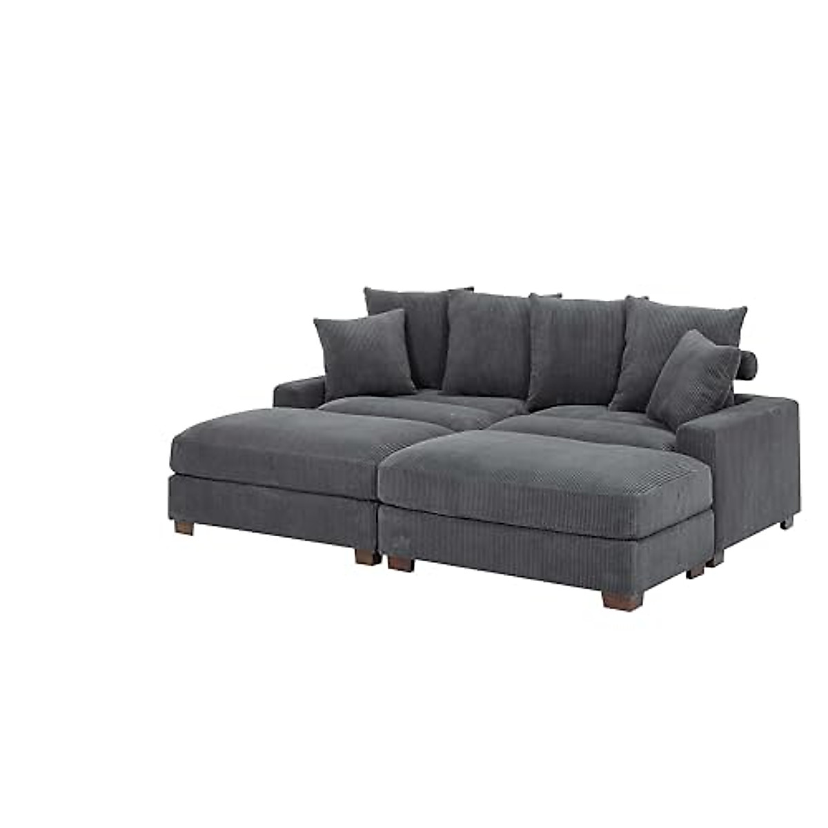 Oadeer Home Modular Sectional, Dark Gray