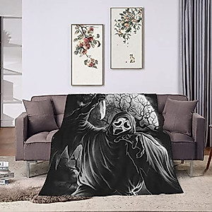 Queen Sumy Horror Movie Blanket,Throw Blanket Ultra Soft Flannel Blankets for Sofa Bed Couch All Season Cozy Blanket 50''x40''
