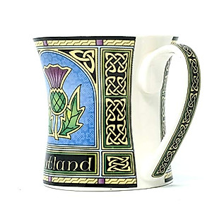 Royal Tara Scotland Mug with Thistle - New Bone China Scottish Porcelain Cup, 325ml