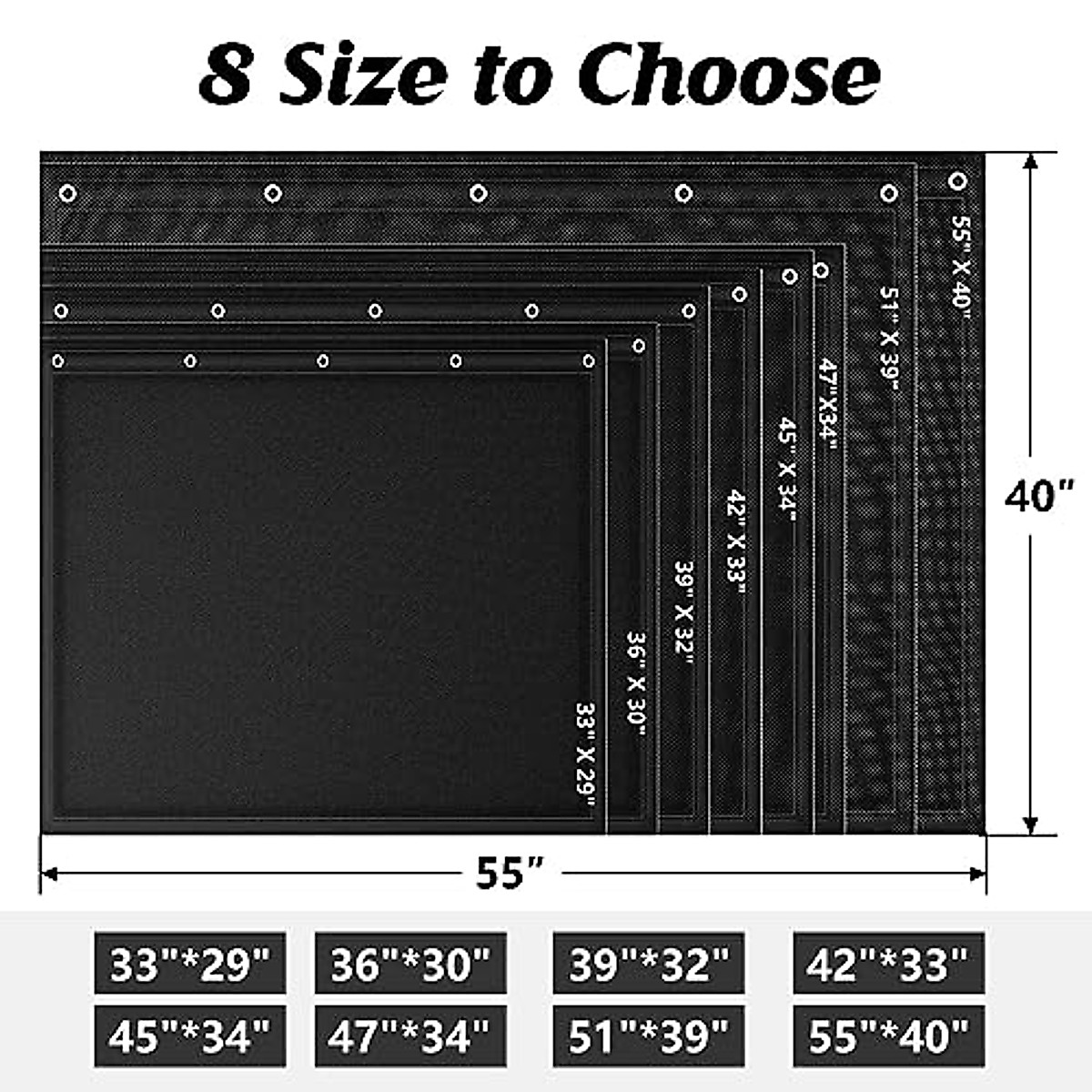 CADARA Fireplace Blocker Blanket Stops Overnight Heat Loss, Fireplace Draft Stopper Save Energy, Indoor Fireplace Cover Insulation Black 39" W x 32" H