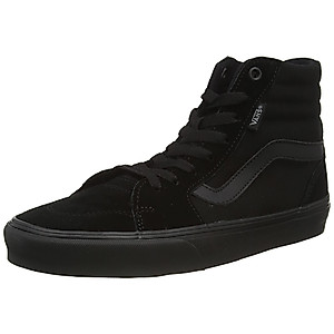 Vans Men's Hi-Top Trainers Sneaker, Suede Canvas Black Black, 12
