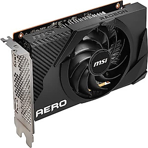 MSI Gaming Radeon RX 6400 64-bit 4GB GDDR6 DP/HDMI PCIe 4 Torx Single Fan FreeSync DirectX 12 VR Ready ITX OC Graphics Card (RX 6400 AERO ITX 4G)