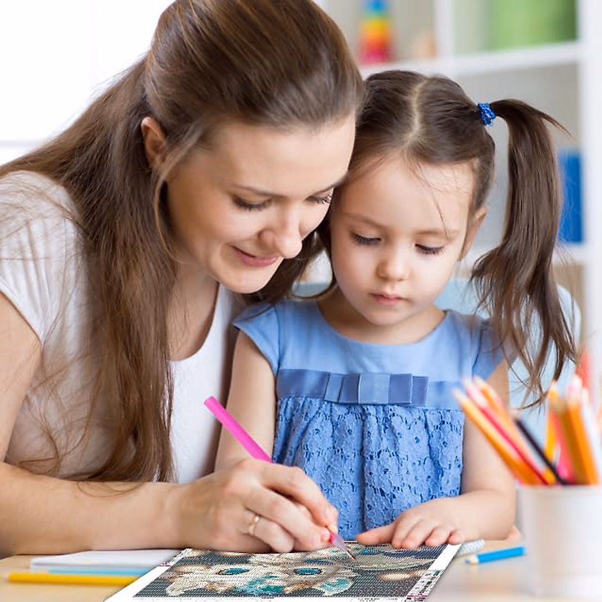 12 Pack Diamond Painting Kits, 5D Diamond Art Crystal Flowers Moon Beach Kits for Adults Beginners, Full Drill DIY Dimond Painting Picture, Gem Art Crafts for Home Wall Decor 11.8x15.7in