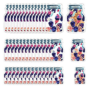 Enkrio 45 Pack Mason Jar Zipper Bags Reusable Jar Bags Mason Reusable Food Storage Bags Sandwich Bags Ziplock Bags for Kitchen Camping Picnic Organizer (15L 15M 15S)