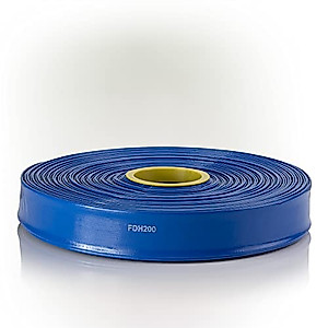 Alpine Corporation 300 Ft. PVC Lay-Flat Water Discharge Hose with 2" Inside Diameter, Blue