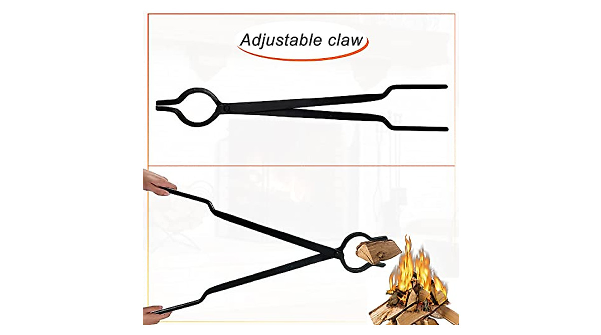 FEBTECH 30 Inch Campfire Tongs - Durable & Adjustable