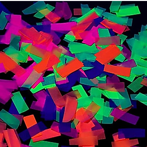 20000 Pieces Glow King Blacklight Reactive Paper Confetti | Premium UV Fluorescent Glow Party Supplies for Decorations and Birthdays | Ideal for Bachelorette, New Year, Wedding, and Events