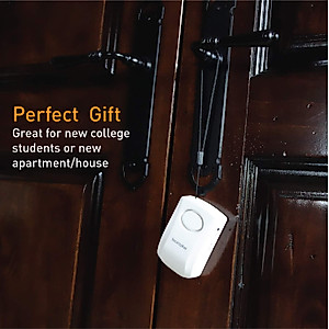 Securityman Door Handle Alarm with 130dB Vibration Triggered Portable Door Alarm - Perfect Alarm for Doors When Opening for Kids, Toddler, Elderly, Hotel, Travel, Bedroom (2 Pack Door Security Alarm)