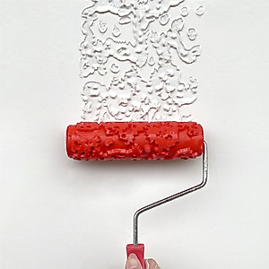 Nichiyo 7'' Texture Roller DIY Decorative Art Pattern Paint Roller Rubber Roller for Walls, Furnitures and Floors Decoration(EG323T)