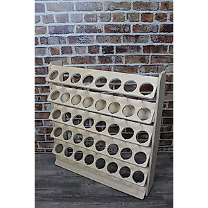 Factory Crafts Spray Can Lube Holder Organization Storage Rack Wood Shelf Case Organizer 40-Slot Plywood