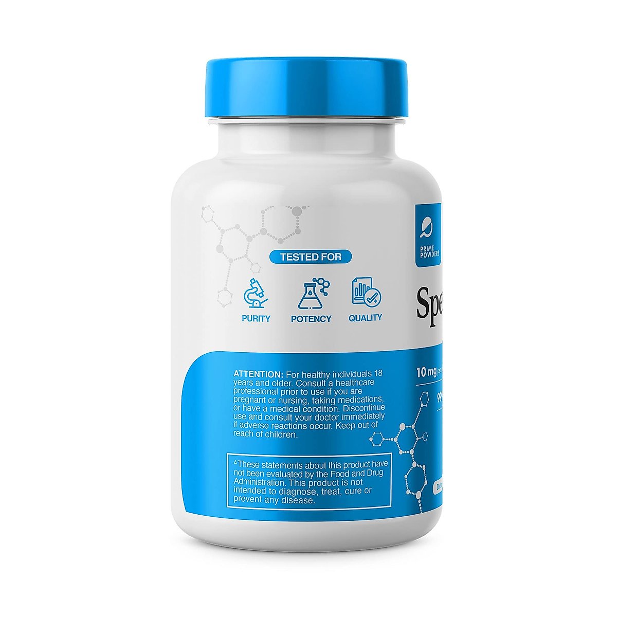 Prime Powders Spermidine Capsules 𝗚𝗟𝗨𝗧𝗘𝗡 𝗙𝗥𝗘𝗘 99% Concentration 100x More Potent than Wheat Germ Extract for Anti-Aging DNA Telomere Support