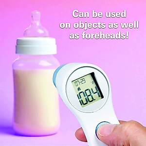 Digital Forehead Thermometer - Infrared - White (Body Temperature Reader, Lightweight, Compact)