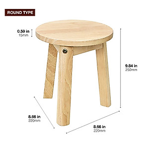 KSG kumsun Wooden Stools – Durable Wooden Stool for Bathroom, Kitchen, Bedroom, Kid’s Room – Square Low Stool with Assembling Kit – Durable and Long-Lasting Design – Practical and Versatile