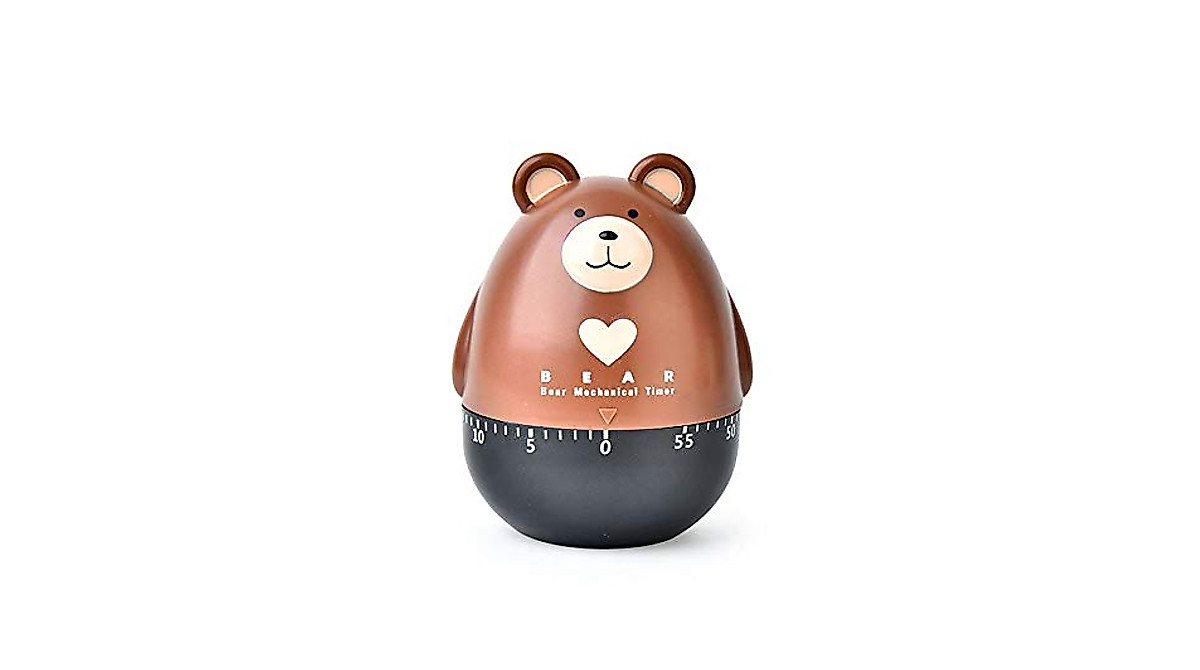 Cute Cartoon Bear Kitchen Timer - 60 Minutes Mechanical