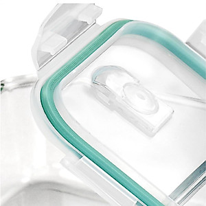 Martha Stewart Rectangular Glass Containers With Snap Lids, Set of 3