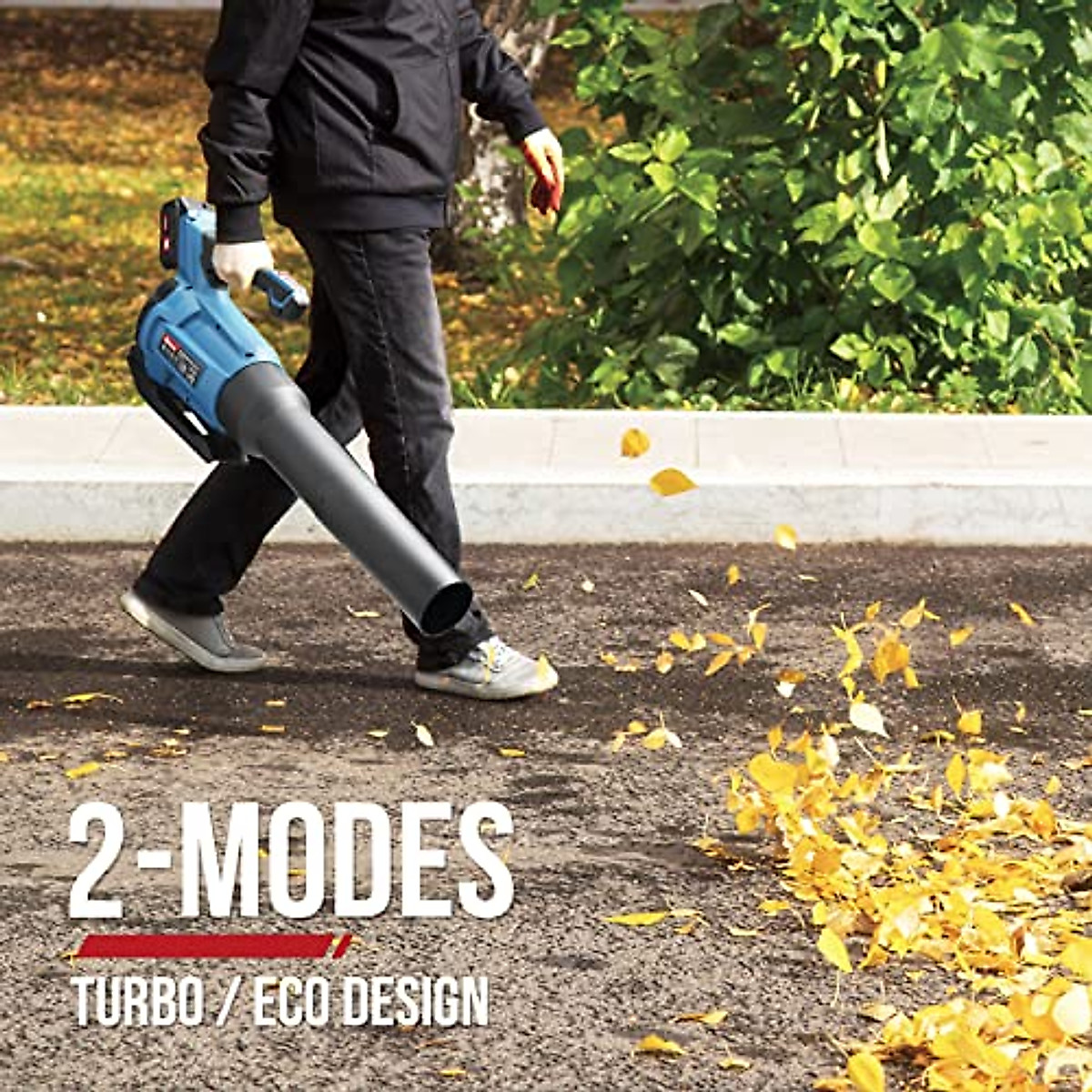 Enhulk Leaf Blower Cordless, 430 CFM Max Electric Jet Blower with Powered Brushless Motor, 20V 4.0Ah Battery & Fast Charger, High/Low-Speed Handheld Blowers for Lawn Care Yard Work Around The House