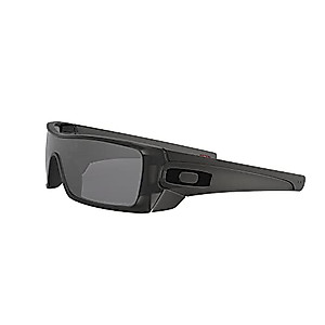 Oakley Men's OO9101 Batwolf Rectangular Sunglasses, Matte Black Ink/Black Iridium Polarized, 27 mm