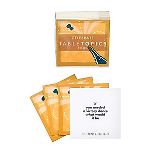 TableTopics Celebrate to Go - 40 Conversation Cards for Parties, Getting to Know You Game, Great Gift