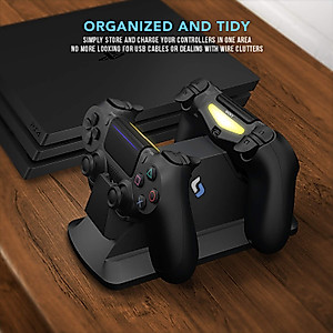 Sliq Gaming Controller Charger Charging Station with QPower AC Adapter - Fully Charge 1 Hour