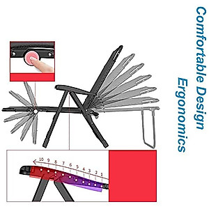 ガードレール Recliners Folding Sunloungers Heavy Duty Garden Chair Reclining Portable Sun Lounger Deck Chairs Zero Gravity