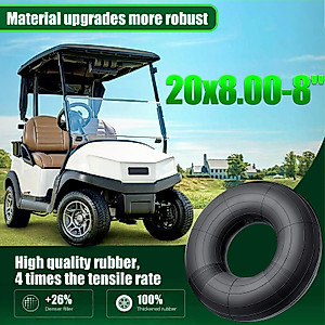 20x8.00-8 Inner Tubes, 20x10x8 Inner Tube, 20x8x8 Tube for Lawn Mower, Tractor, Golf Cart, Garden Carts, Hand Trucks, Garden Trailer, Snow Blower, Wheelbarrow, with TR13 Straight Valve Stem (2 Pack)