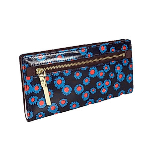 Kate Spade Tangier Floral Stacy Continental Wallet, Peacock Blue