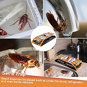 2024 Upgrade 24 Pack Roach Killer Indoor Infestation, Cockroach Killer Indoor Home, Roach Traps Indoor Sticky, Roach Bait Cockroach Trap for Roach Ants Spiders