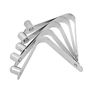 UXELY Kayak Spring Clips 6mm, Push Button Spring Clip, Kayak Paddle Snap Spring Clip, 5 pcs Stainless Steel Kayak Paddle Push Snap Clips Spring Clips Fit for Kayak Paddle Tent Pole(Silver)