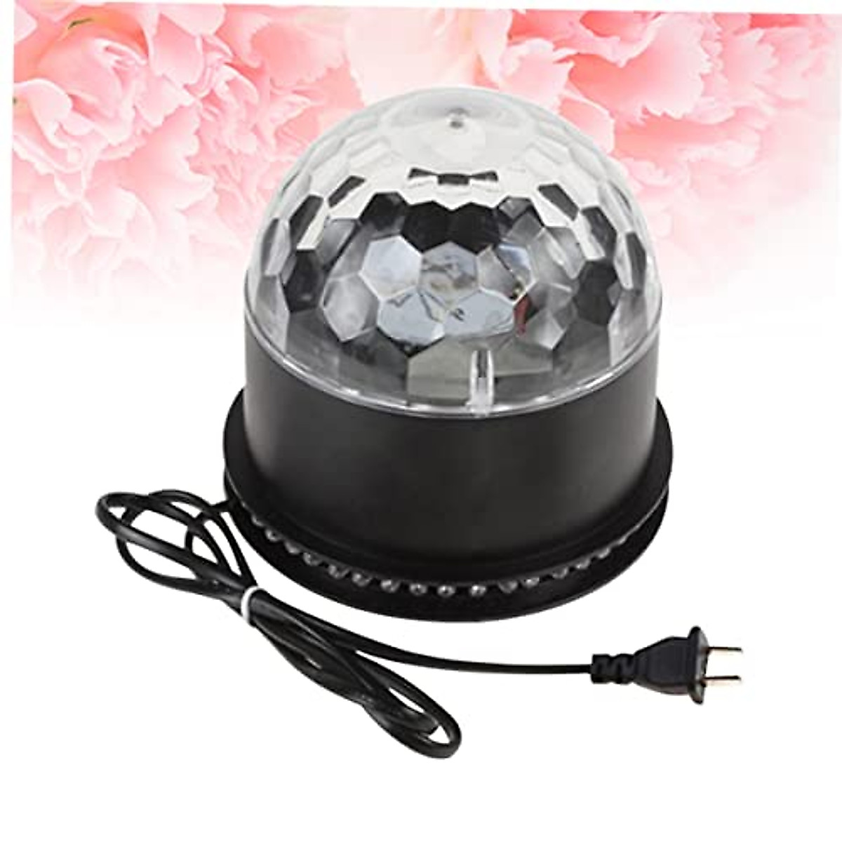 CIYODO 1pc Voice Night LED Colorful Shape Control Plug Ball Black Mini Crystal Light Lamp Projection US