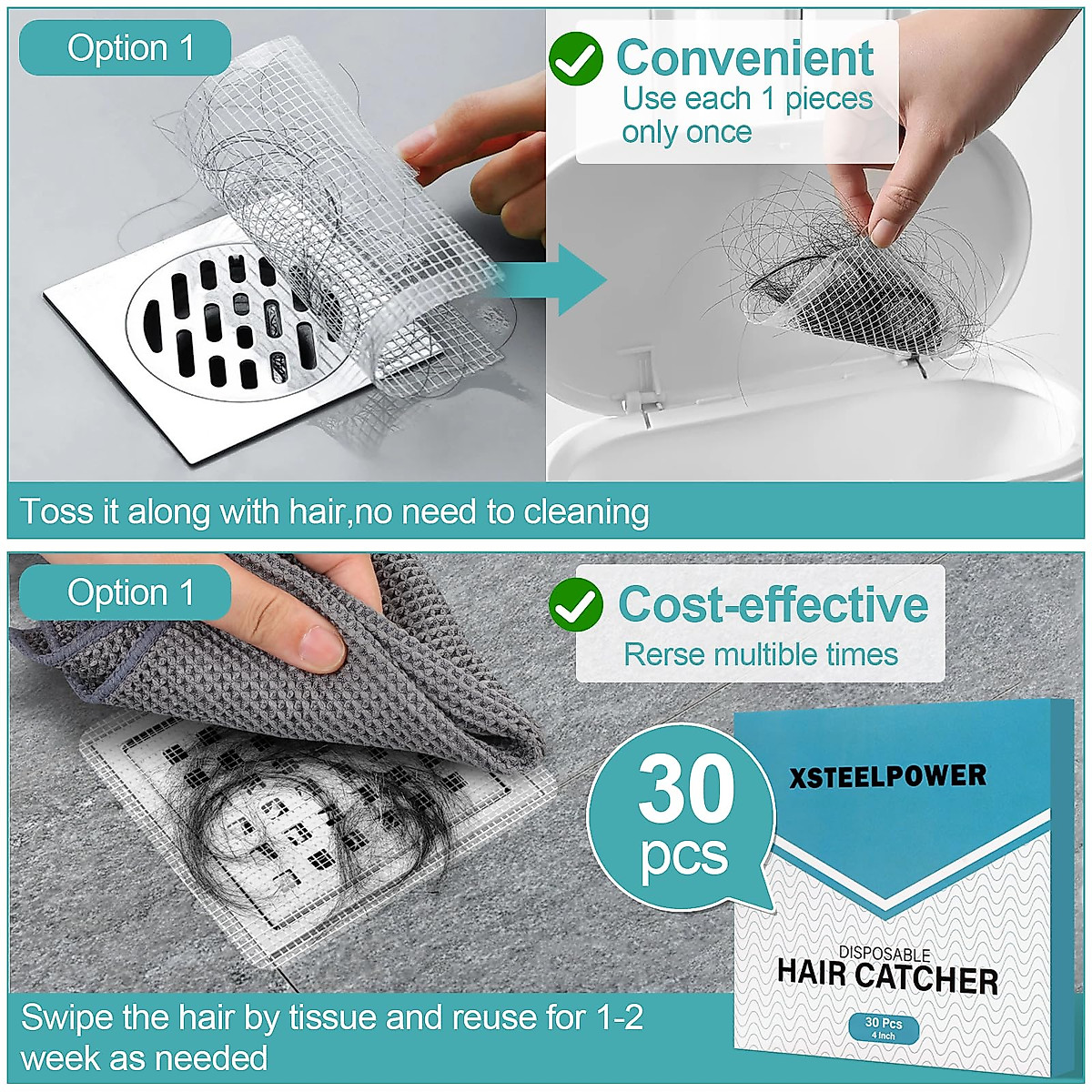 30Pcs-Disposable Shower Drain Hair Catcher&Bathtub Drain Cover& Shower Hair Drain Catcher,Kitchen Sink Drain Strainer&Bathroom Sink Drain StrainerFor Sink Stopper,Bathtub,Bathroom,Sink,Human&Pet Hair