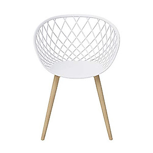 Jamesdar Kurv Mini Kids Chair, Set of 2, White/Natural