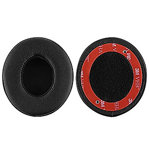 Geekria QuickFit Replacement Ear Pads for Beats Solo2 Wired, Solo2.0 Wired (B0518) Headphones Earpads, Headset Ear Cushion Repair Parts (Black)